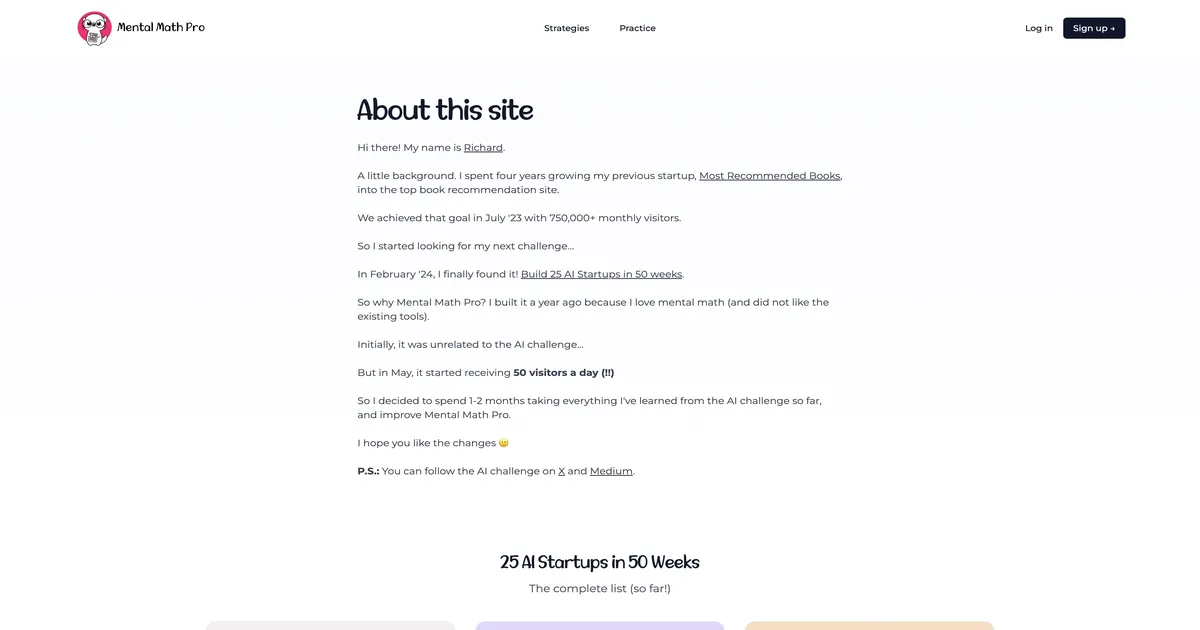 About Mental Math Pro